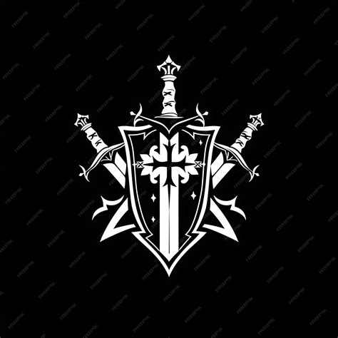 Premium Photo Regal Knight Crusader Order Logo With Crosses And