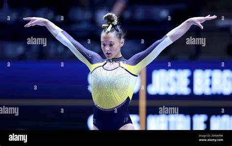 West Virginias Emily Holmes Hackard Competes On Beam During An Ncaa