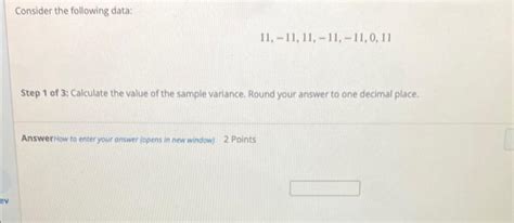 Solved Consider The Following Data 11 11 11 11 11 0 11 Chegg Com