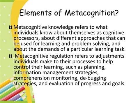 Metacognitive Pptx Educational Assessment Education