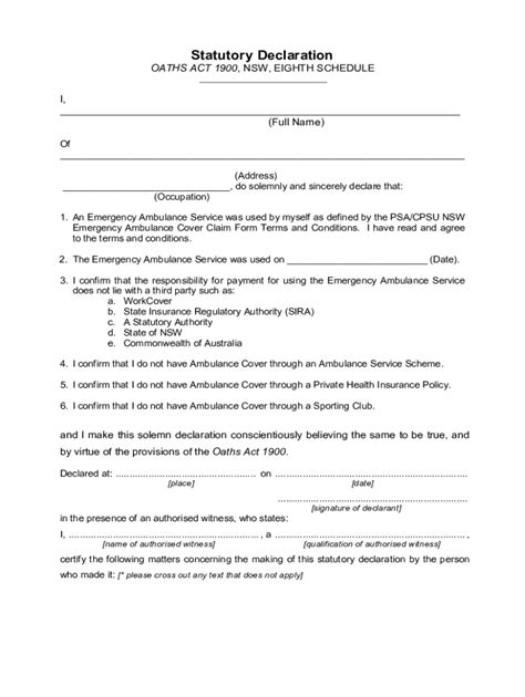 Primary Caregiver Statutory Declaration At Lisa Travis Blog