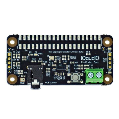 برد صدای رزبری پای مدل Iqaudio Codec Zero