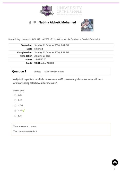 Graded Quiz Unit Attempt Review Started On Sunday October PM State Finished