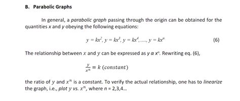 B Parabolic Graphs In General A Parabolic Graph