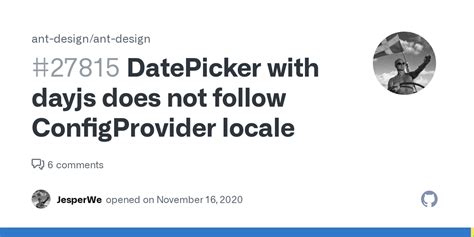 DatePicker With Dayjs Does Not Follow ConfigProvider Locale Issue Ant Design Ant