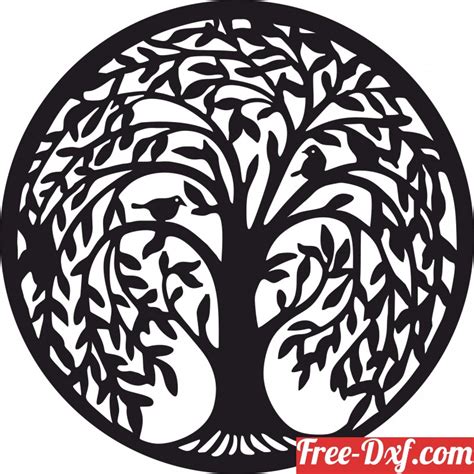 Download Tree Of Life Wall Decor FpSsw High Quality Free Dxf File
