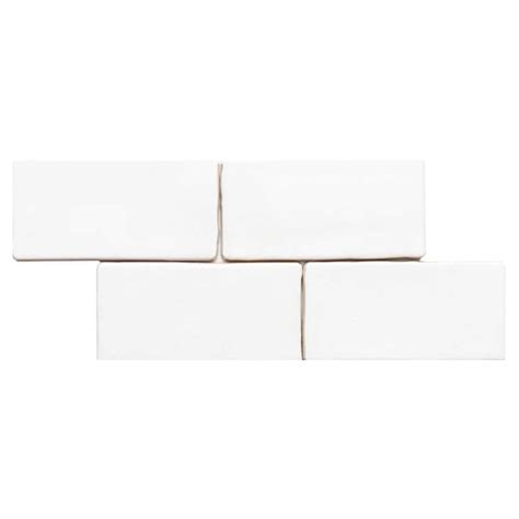 The Tile Life Talavera White 3x6 Glossy Ceramic Subway Wall Tile Case