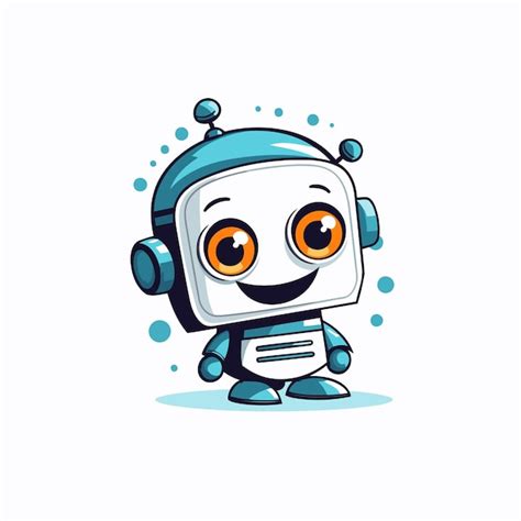 Premium Vector Cute Cartoon Robot Vector Illustration Isolated On