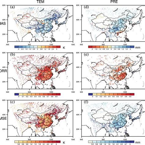 Spatial Distribution Of Annual Mean Bias A D Temporal Correlation Download Scientific