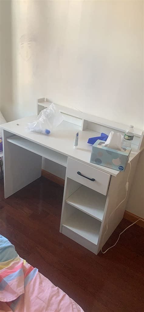 Study Laptop Table With Drawer And Keyboard Tray Costway