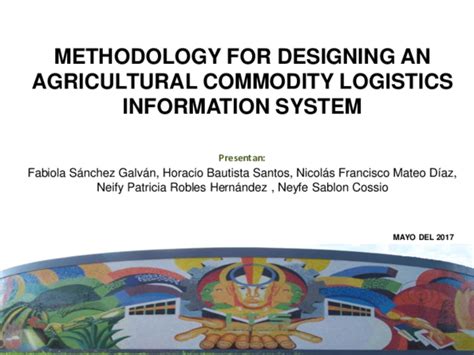 Pdf Methodology For Designing An Agricultural Commodity Logistics