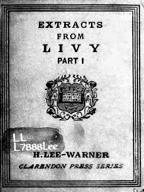 Lee Warner H Extracts From Livy Part I Pdf History