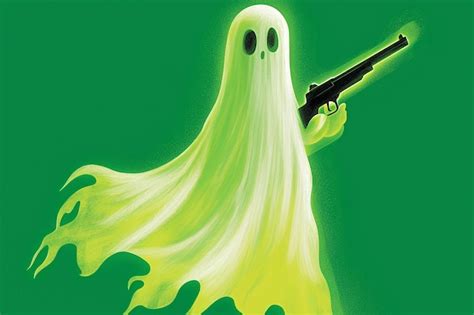 Ghost With Gun Premium Ai Generated Image