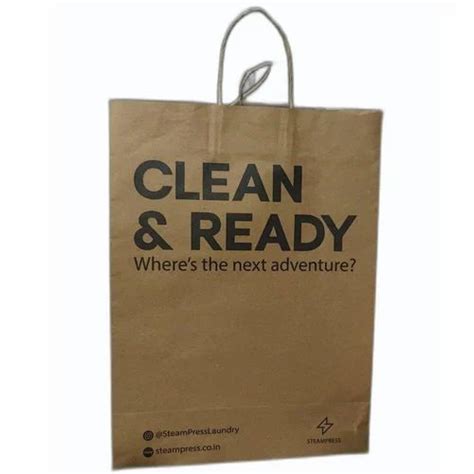 Brown Printed Kraft Paper Bag For Shopping Capacity 2kg At Rs 12