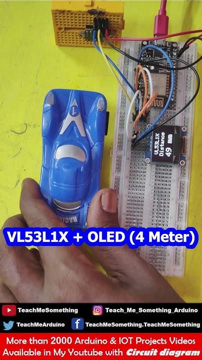 Vl53l1x Oled 4 Meter Distance Tof Sensor Arduinounoprojects