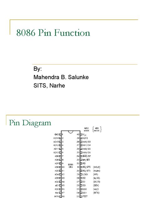 Pin Functions Of The 8086 Microprocessor An Overview Of The Roles And
