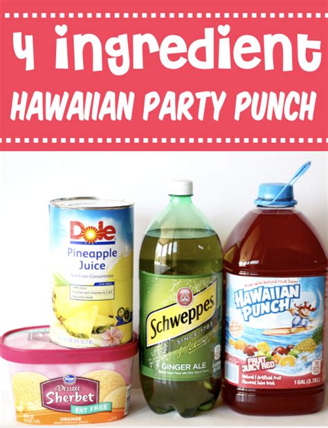 Hawaiian Party Punch Recipe Just 4 Ingredients Party Punch Recipes