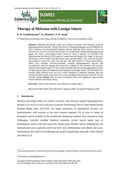 pdf therapy of melasma with lentigo solaris dokumen tips