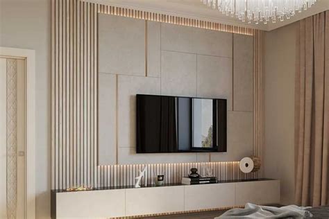 مناسب‌ترین طراحی برای نصب تلویزیون روی دیوار در فضای محدود چیدانه