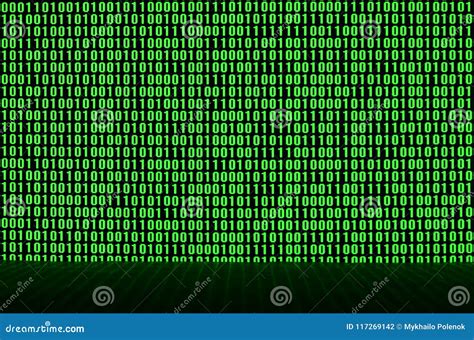 An Image Of A Binary Code Made Up Of A Set Of Green Digits On A Black