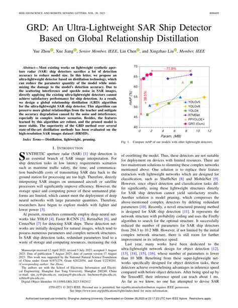 Pdf Grd An Ultra Lightweight Sar Ship Detector Based On Global Relationship Distillation