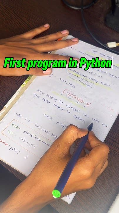 Episode 6 Python First Program Coding Python Programming Btech