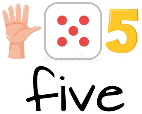 Set Of Number Five Stock Vector Illustration Of Counting 130821960
