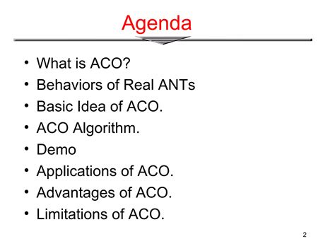Ant Colony Optimization Aco Ppt