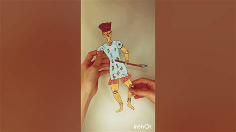 Шарнирная кукла из бумаги 🐱🐾 Youtube