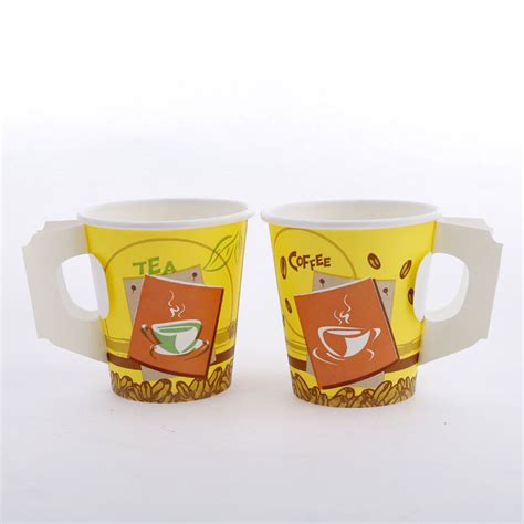 Disposable Paper Coffee Cup Eco Friendly Paper Cup 9oz With Handle