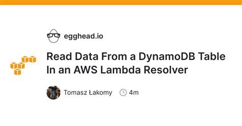 Read Data From A Dynamodb Table In An Aws Lambda Resolver