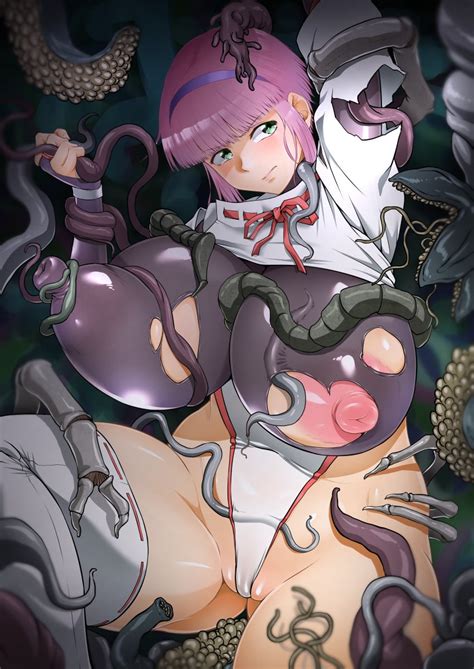 Rule 34 1girls Ahemaru Areolae Arms Up Aroused Big Breasts Blush
