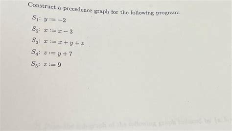 solved construct a precedence graph for the following