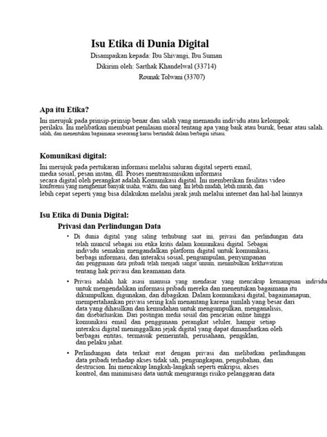 Etika Privasi Dan Data Di Era Digital Pdf