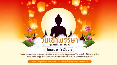 โรงเรียนไทยรัฐวิทยา วันเข้าพรรษา ๑๑ กรกฎาคม ๒๕๖๘ วันแรม ๑ ค่ำ เดือน ๘ เป็นวันที่พระภิกษุเริ่ม