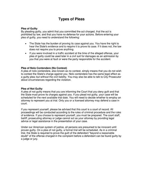 What Are The 5 Types Of Pleas Criminal Pleas In South Carolina Vhxkh