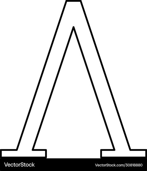 Lambda Greek Symbol Capital Letter Uppercase Font Vector Image
