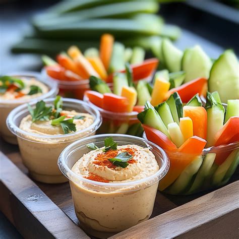 7 Irresistible Veggie Cups With Hummus Dip Recipes