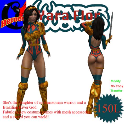 Second Life Marketplace Heroes Costume Rio Grande Inspired By Yara Flor
