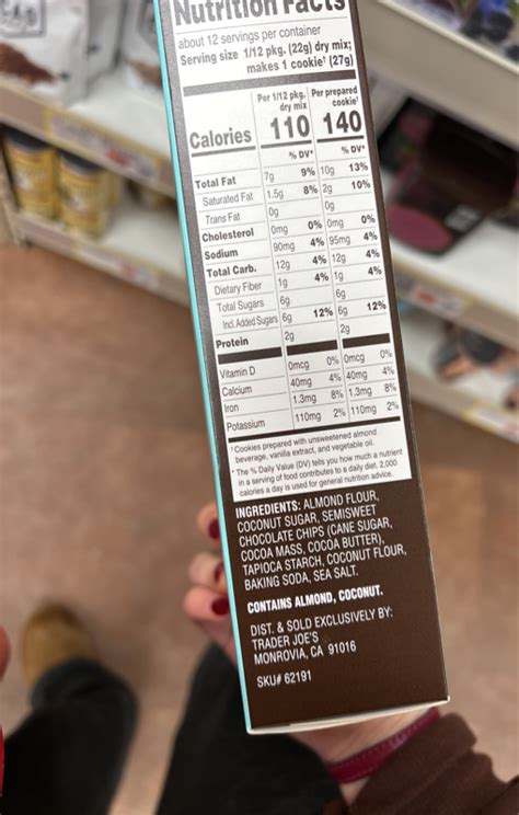 Trader Joes Almond Flour Chocolate Chip Cookie Baking Mix Fig App