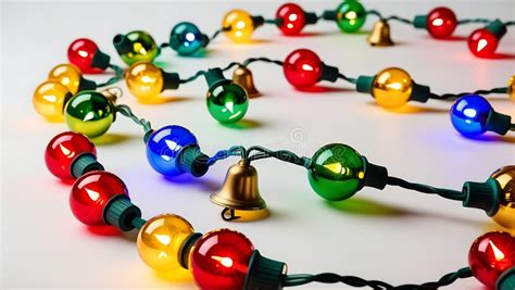 Festive String Of Christmas Lights With Multi Colored Bulbs Cozy