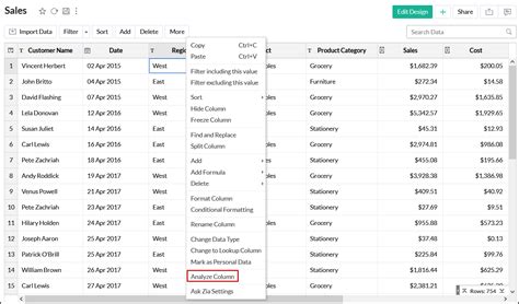 working with tables analytics plus cloud