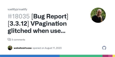 Bug Report 3 3 12 VPagination Glitched When Use Length 3 Issue