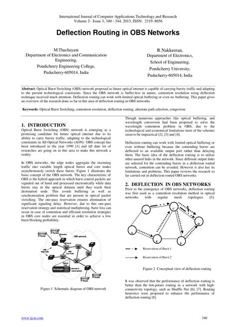 Pdf Deflection Routing In Obs Networks