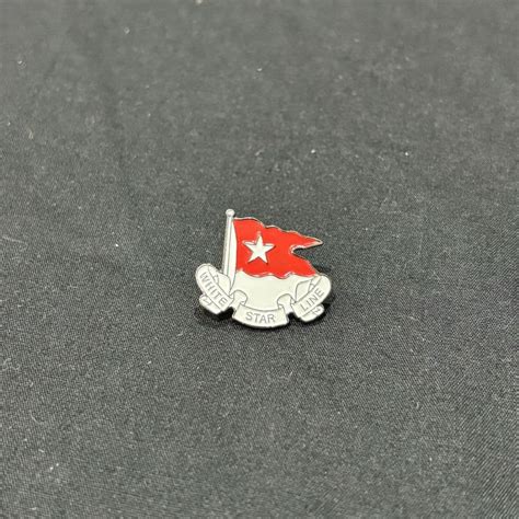 White Star Line Pin Badge With Black Outline