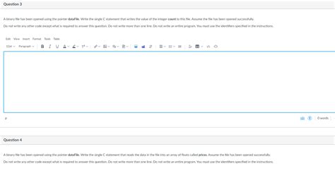 solved question 3 a binary file has been opened using the