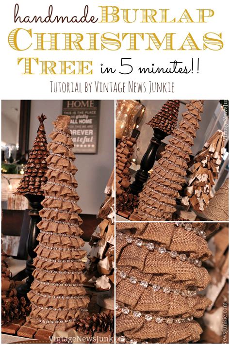 50 Burlap Christmas Decorations Sewlicious Home Decor Burlap