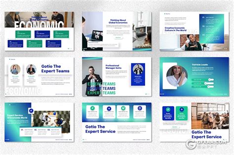 40页渐变色商业计划书团队介绍商务通用国外keynote模板 顶尖ppt