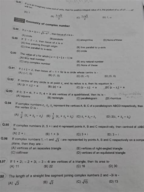 If 1 2i −2 3i −3−4i Are Vertices Of A Triangle Then Its Area Is Filo