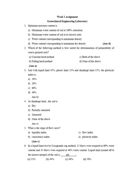 july 23 week 2 geotechnical engineering assignment pdf